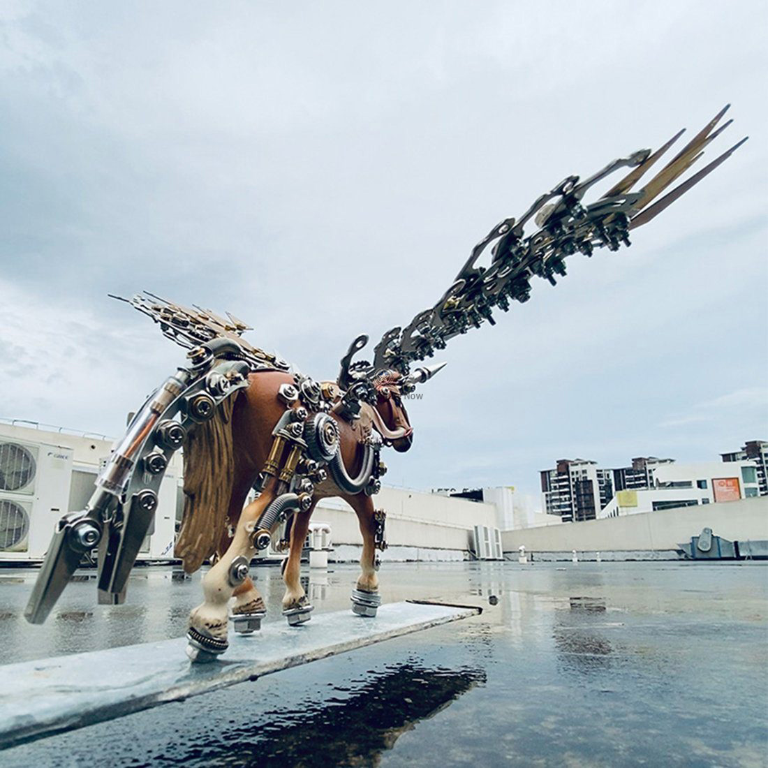 DIY 3D Assembly Metal Mechanical Winged Unicorn Model Kit