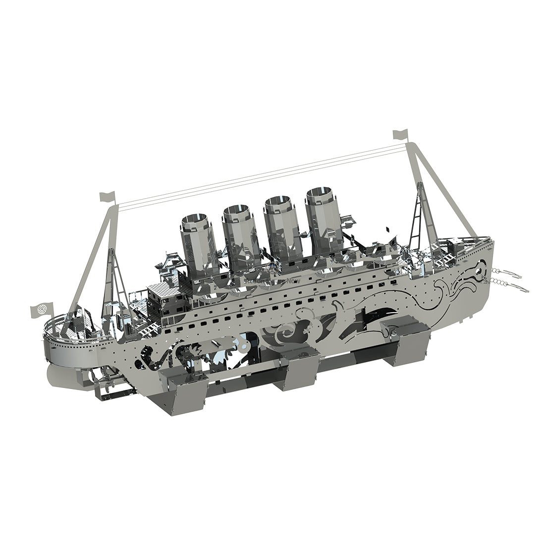 150-Piece 3D Metal Ship Model Puzzle with Rotating Gears - Lost at Sea