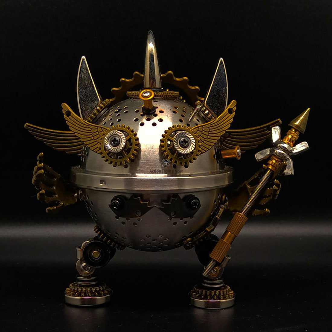 3D Steampunk Metal Little Evil Soldier Mecha With Spear Model Kit ...