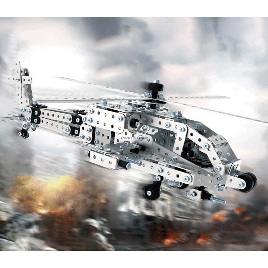 3D DIY Assembly Metal Military Warplane & Helicopter Model Kits Puzzle