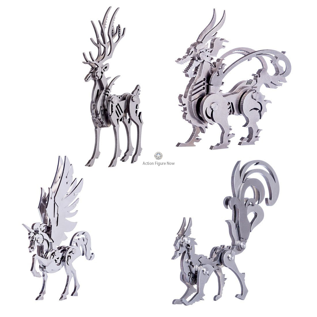 4PCS 3D Animal Sculpture Puzzles