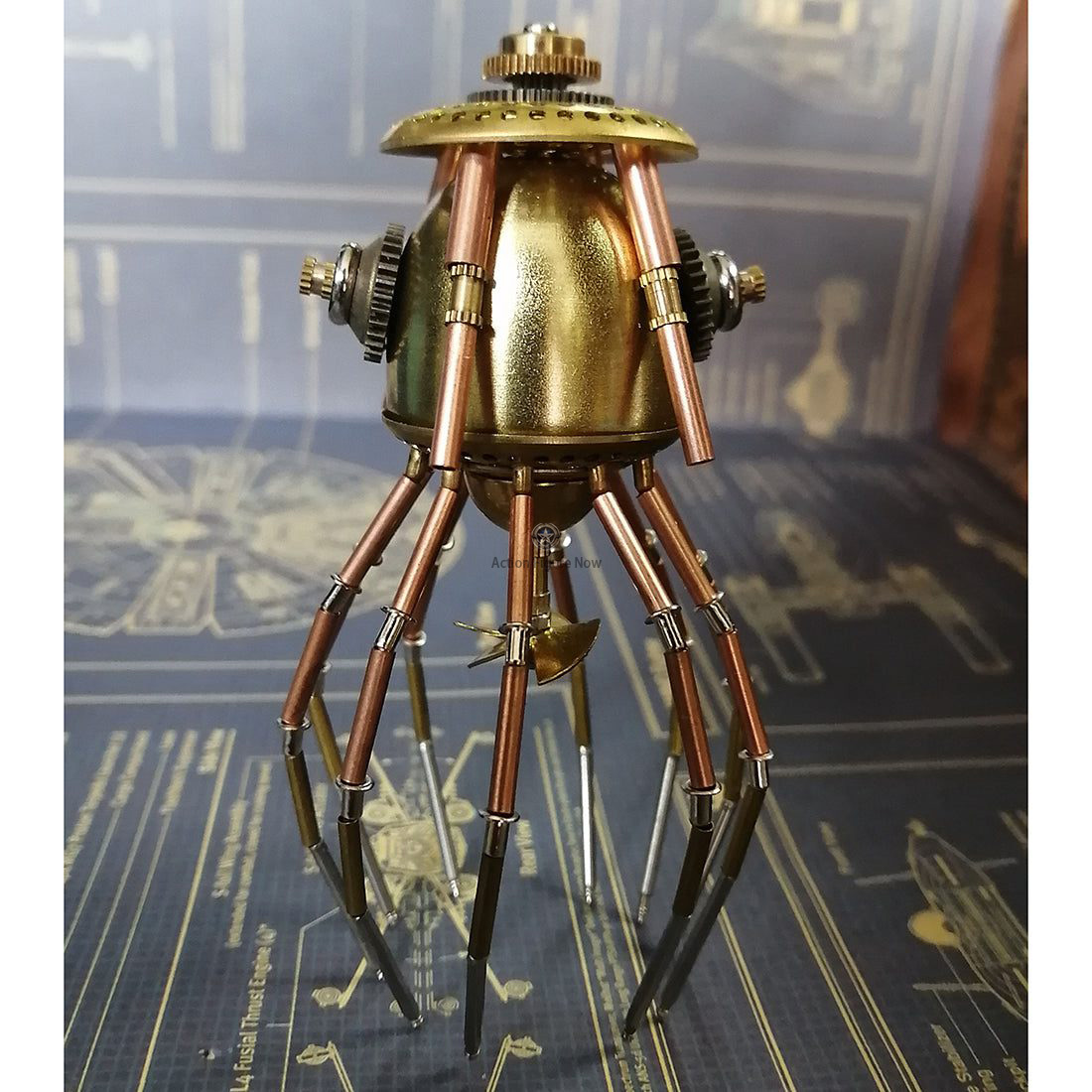 3D Assembly Building Model Kits of Steampunk Mechanical Jellyfish Metal ...