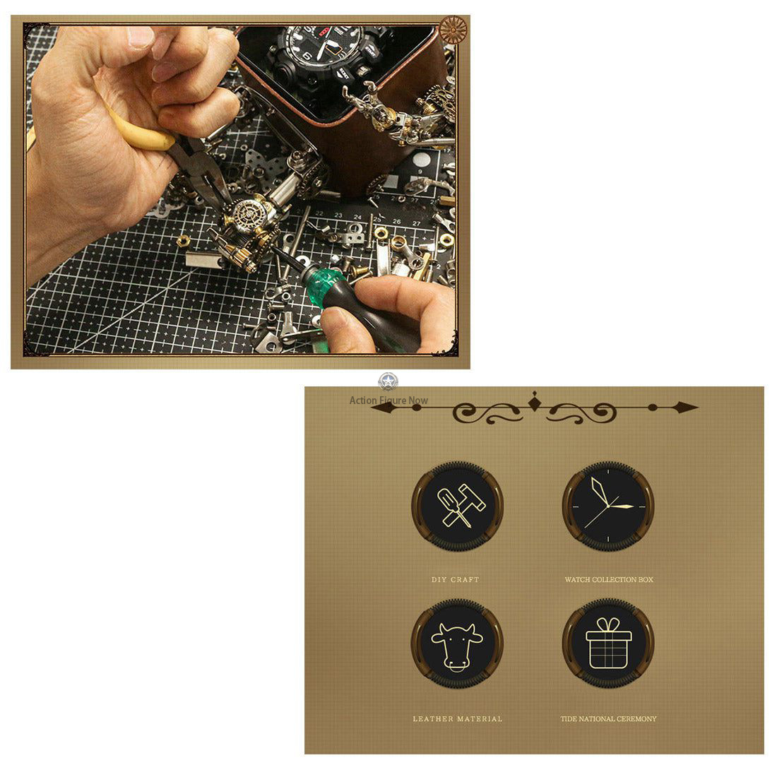 Steampunk Assembly Chronos Robotic Watch Display Stand