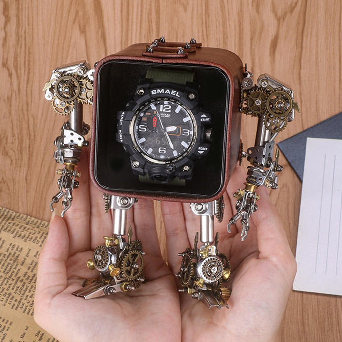 Steampunk Assembly Chronos Robotic Watch Display Stand