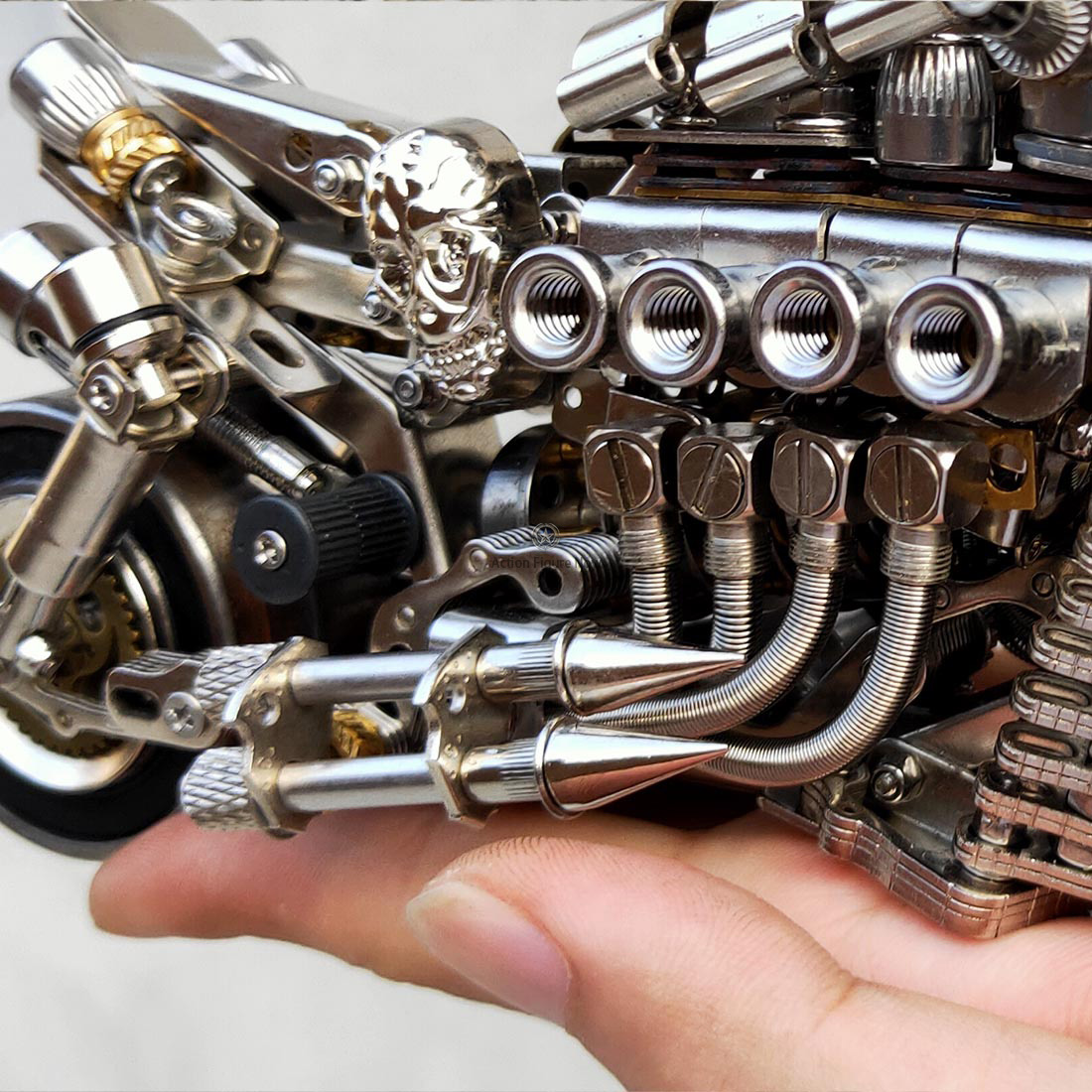 900-Piece Pursuit Motorcycle 3D Metal Puzzle Kit: Gift for Bikers and a ...