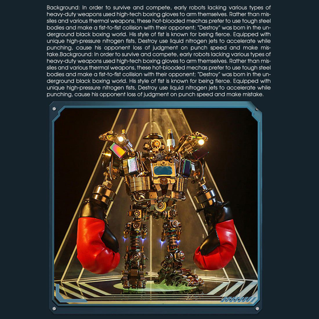 Boxer Mech Wireless Bluetooth Speaker DIY Metal Assembly Building Kit ...