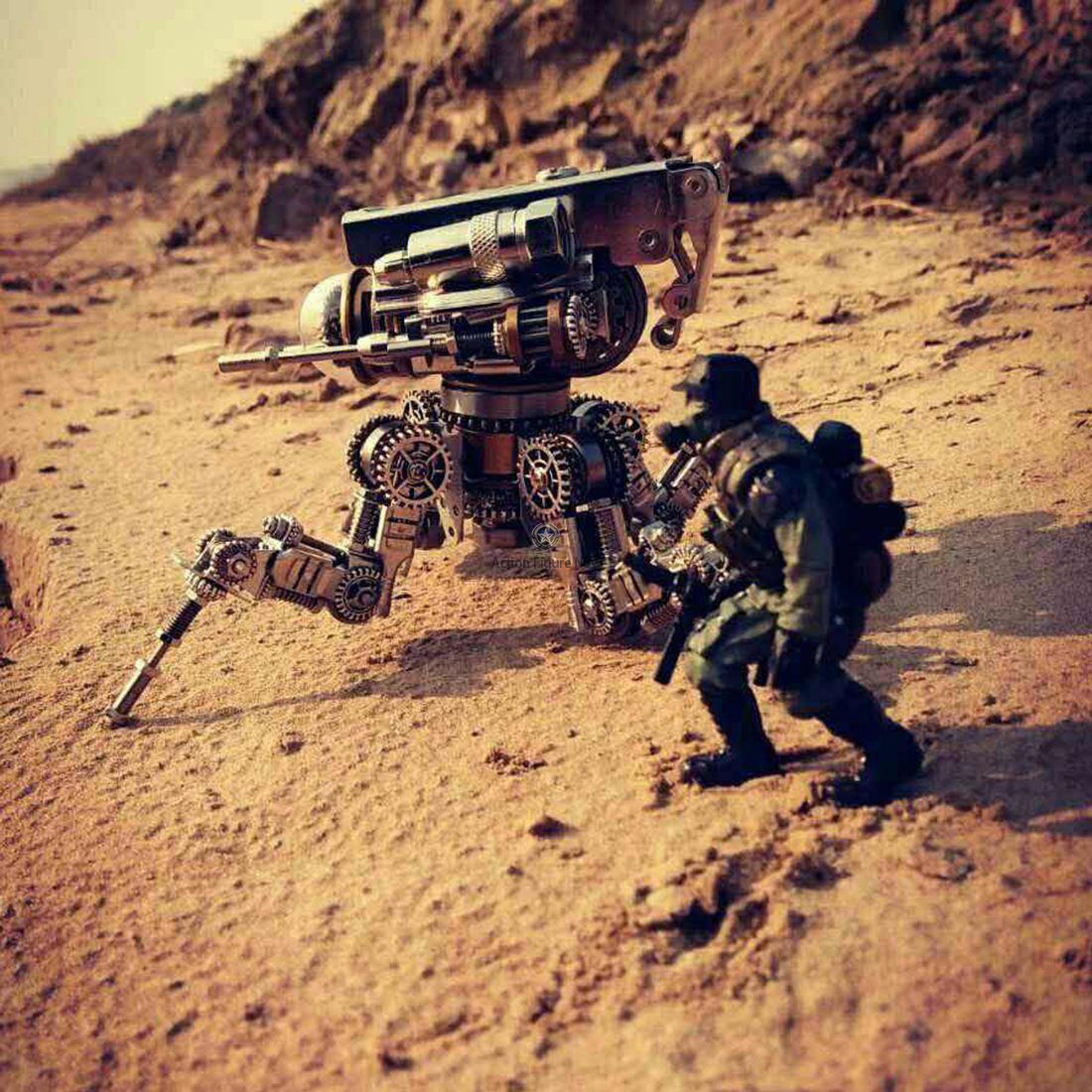 DIY Metal Knight Mech Model Puzzle Toy