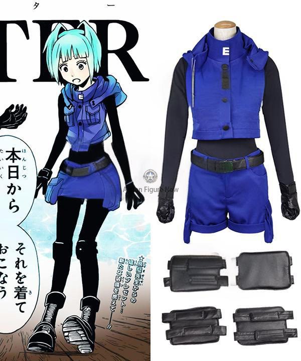 Kaede Kayano Blue Uniform Cosplay Costume from Assassination Classroom