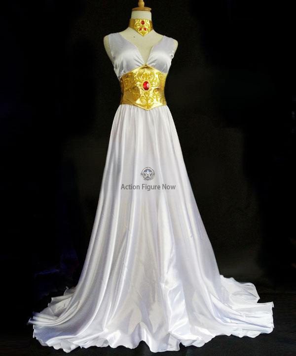 Athena White Dress Cosplay Costume from Saint Seiya: Knights of the ...