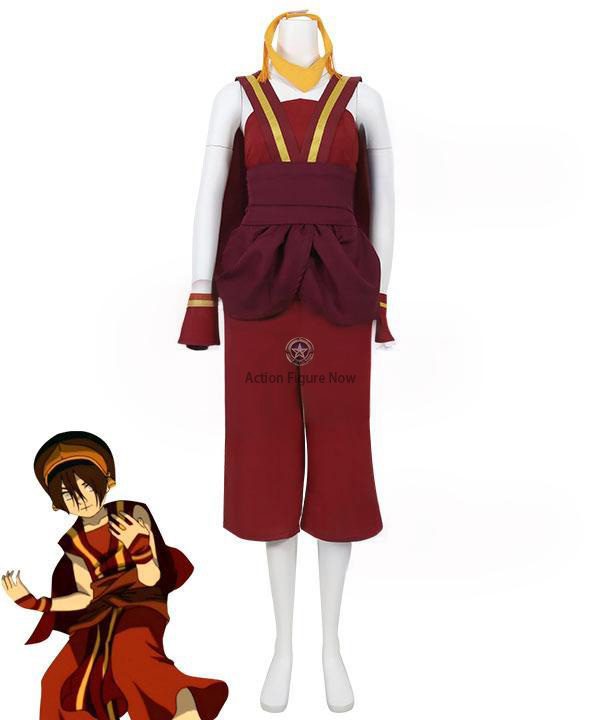 Avatar: The Last Airbender Toph Beifong Red Earthbending Cosplay Costume