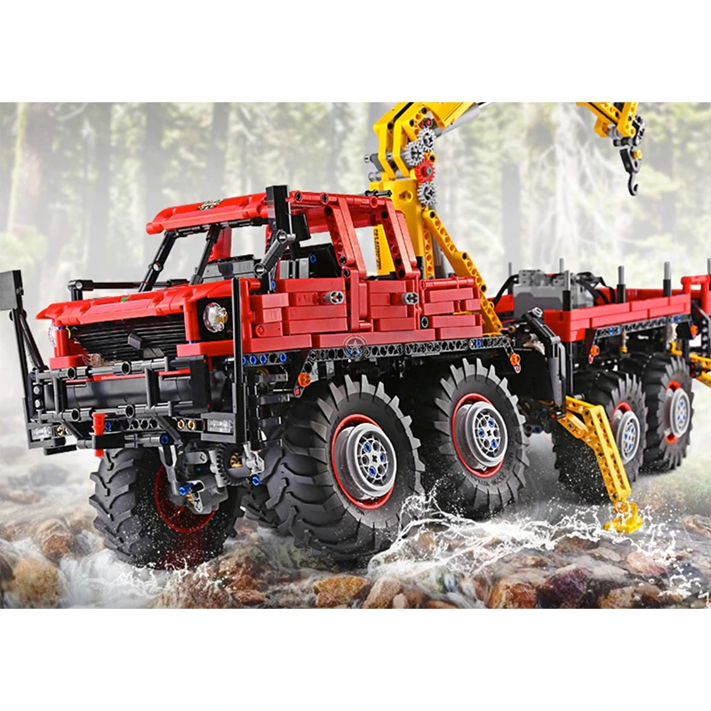 3068Pcs Remote-Controlled Logging Transporter Truck