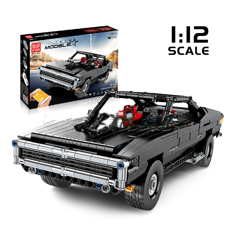 ActionFigureNow 13081 Remote Control Dodge Charger Muscle Car Building ...