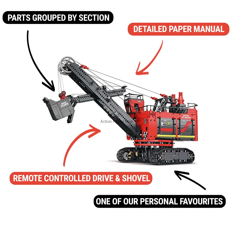 Remote Control Rope Shovel 2968 Piece Engineering Building Blocks
