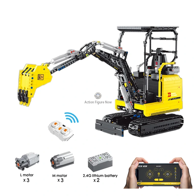 1717-Piece Remote Control Mini Excavator