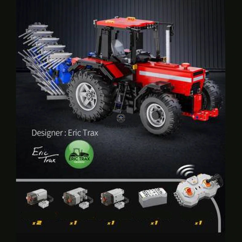 Remote Control Plow Truck with 1675+ Building Blocks