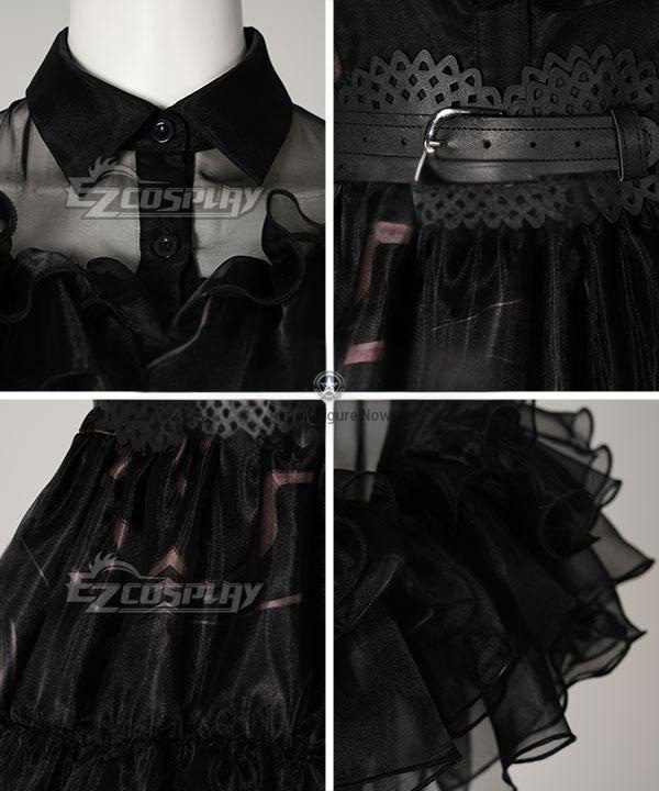 2022 Addams Family TV Series Black Raval Ball Cosplay Costume ...