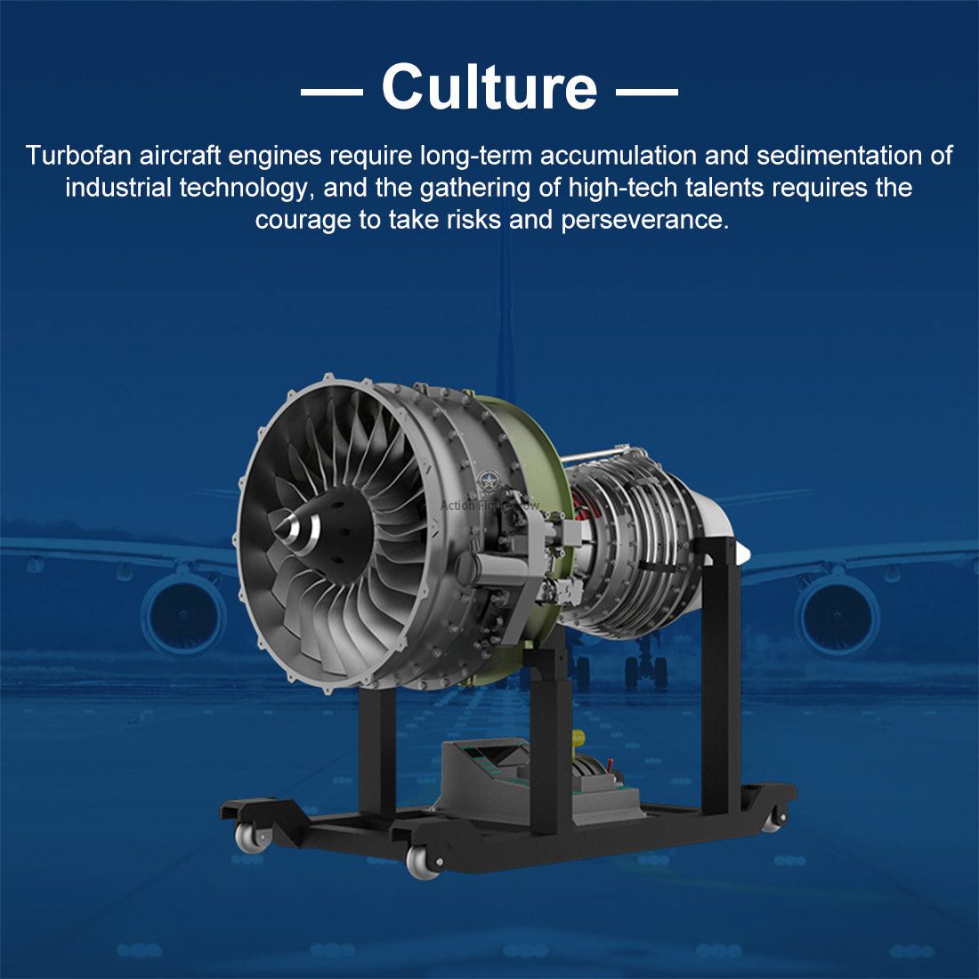 TECHING DIY Turbofan Jet Engine Model Kit - 1/10 Scale Full Metal Dual ...