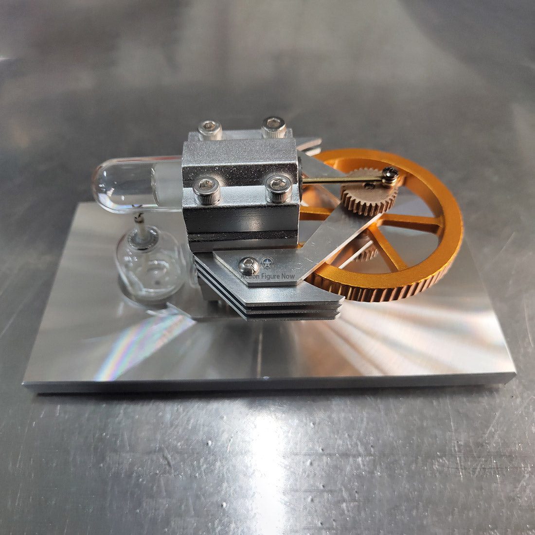 ENJOMOR Horizontal Flywheel Stirling Engine Model: High-Speed External ...