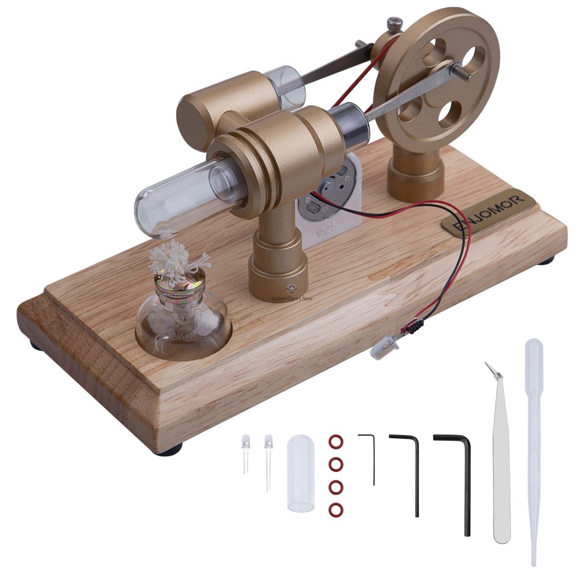 ENJOMOR Gamma Hot Air Stirling Engine External Combustion Engine Model ...