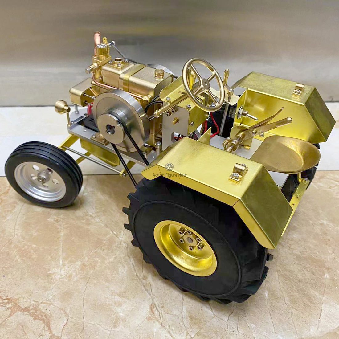 T12 Antique Steamroller Tractor Model with 1.6cc Mini Horizontal Single ...