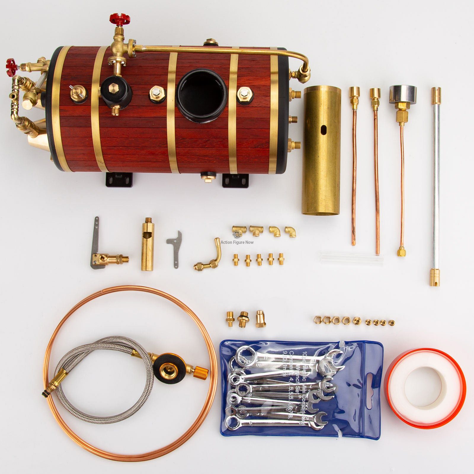 WS100L 850mL Horizontal Steam Boiler for Model Ship Engines