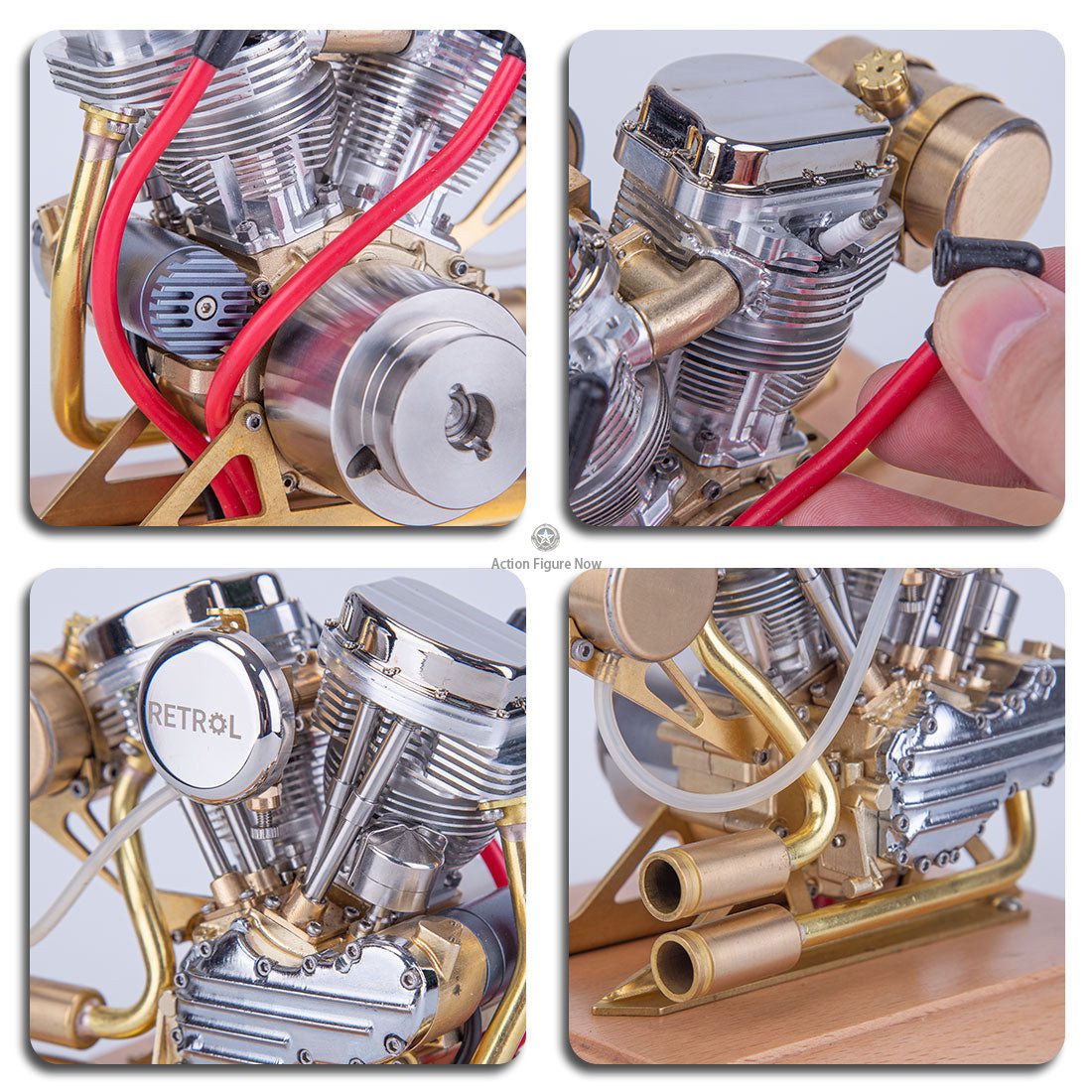 RETROL R30 4.2cc Mini V2 OHV V-Twin Motorcycle Engine Model