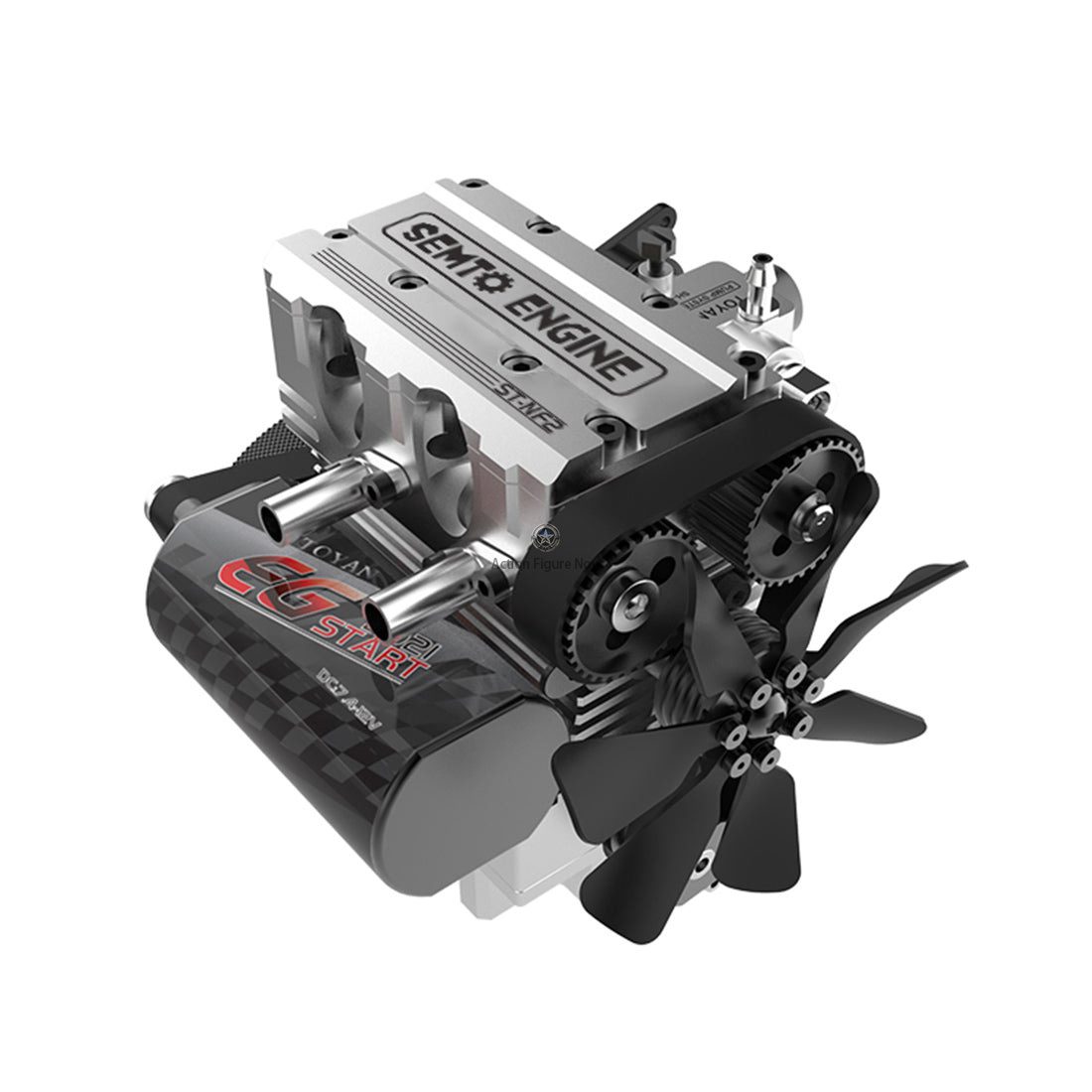 SEMTO Engine Model Kit ST-NF2: 7.0cc Mini Four-Stroke Double-Cylinder ...