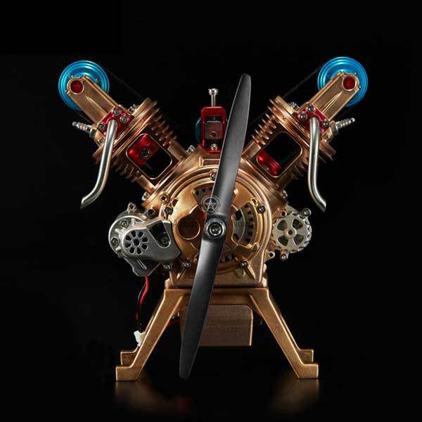 DIY V2 Engine Model Assembly Kit: Premium Quality 2-Cylinder VTwin ...