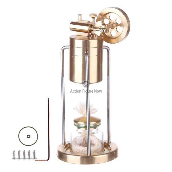 Mini Steam Engine Single Cylinder Live Steam Engine Model Kit with Boiler