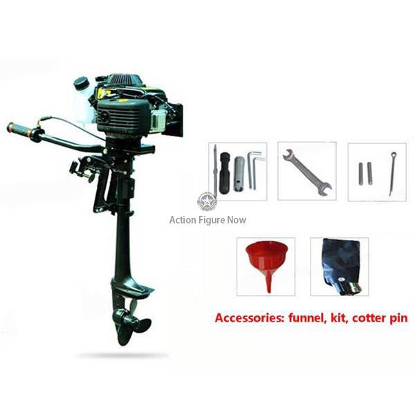 4-Stroke Outboard Motor - 4HP Air-Cooled 55cc Boat Engine
