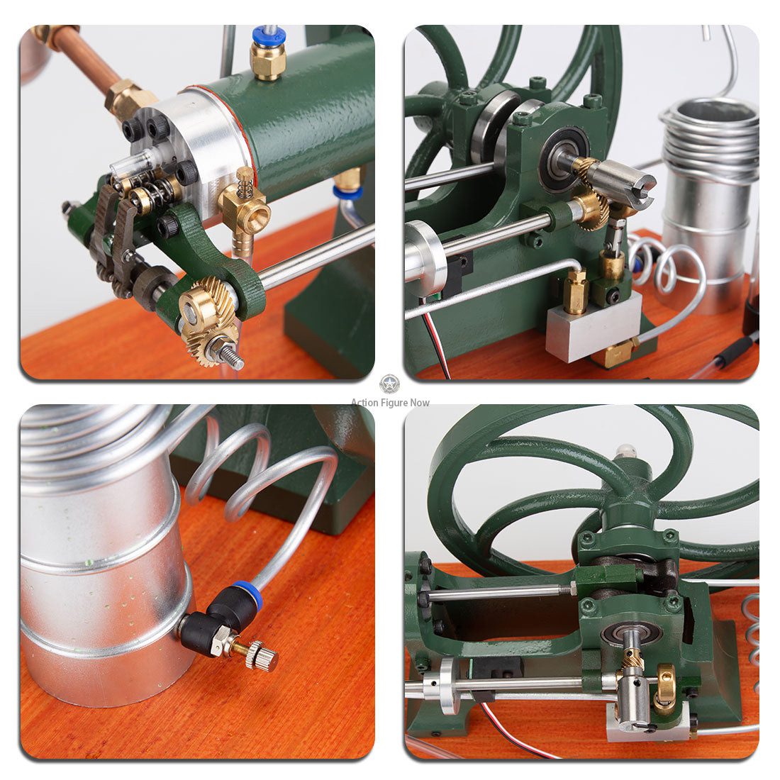 Horizontal 4-Stroke Gasoline Engine Model with Vintage Steam Engine ...