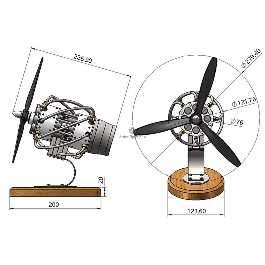 16-Cylinder Stirling Engine Swash Plate Model for Educational Science ...