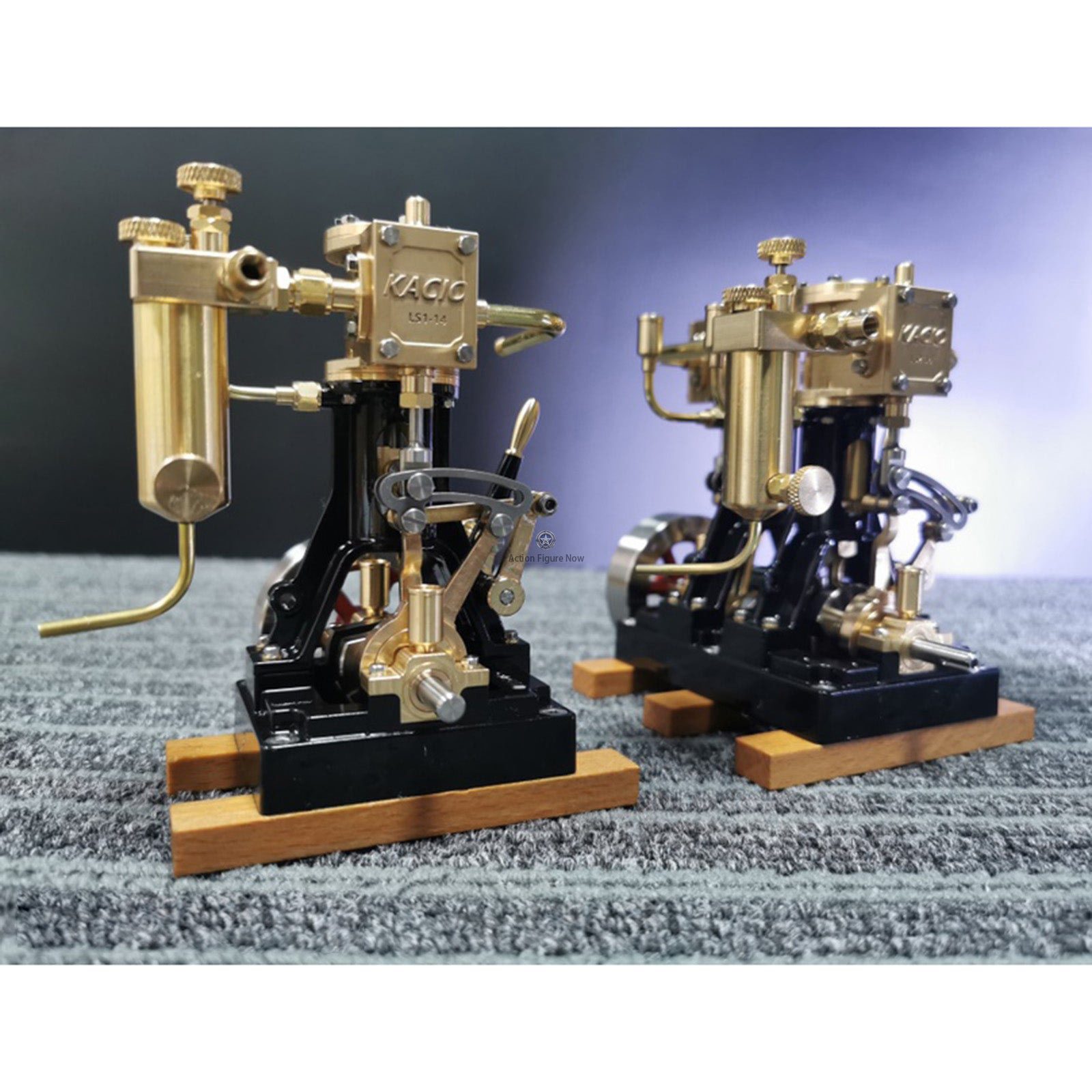 KACIO LS2-14 2-Cylinder Reciprocating Retro Steam Engine Model Kit for ...