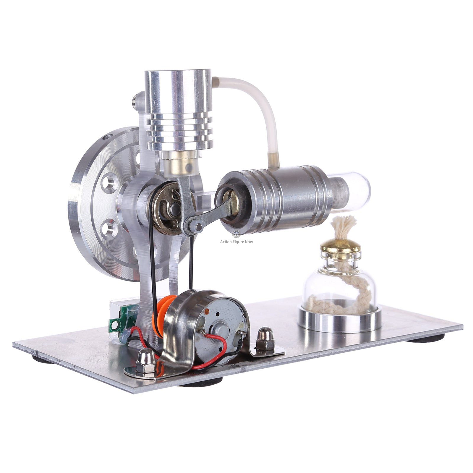 L-Shaped Stirling Engine Generator Kit with Digital Voltage Display and ...